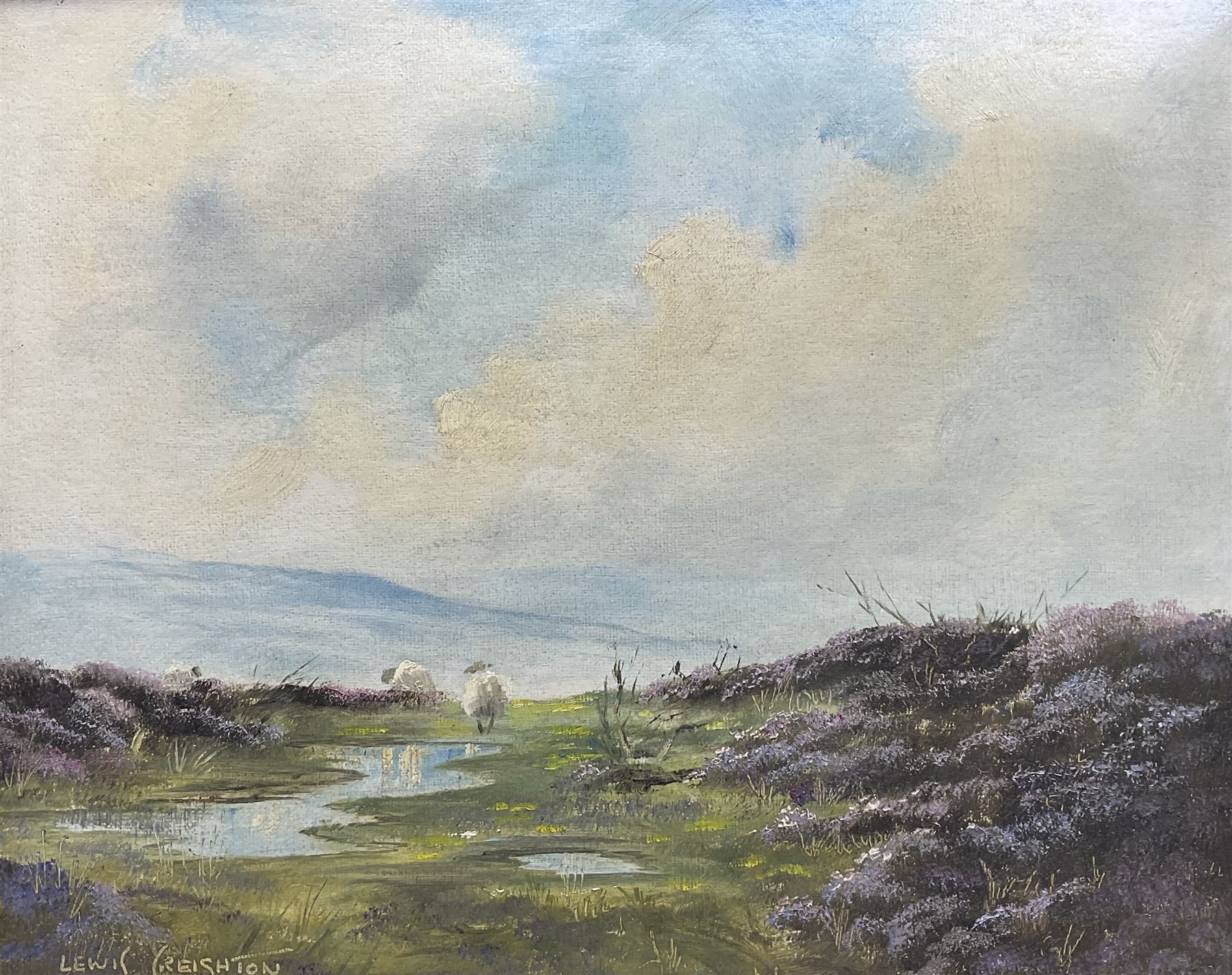 Lewis Creighton | Sheep Wandering the Moors | MutualArt