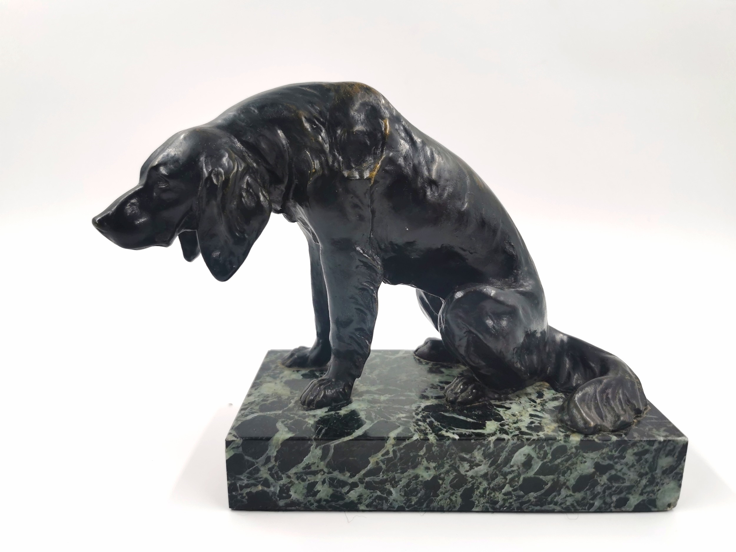 Pierre-Jules Mene | a bronze figure of an Irish Setter on a marble base ...