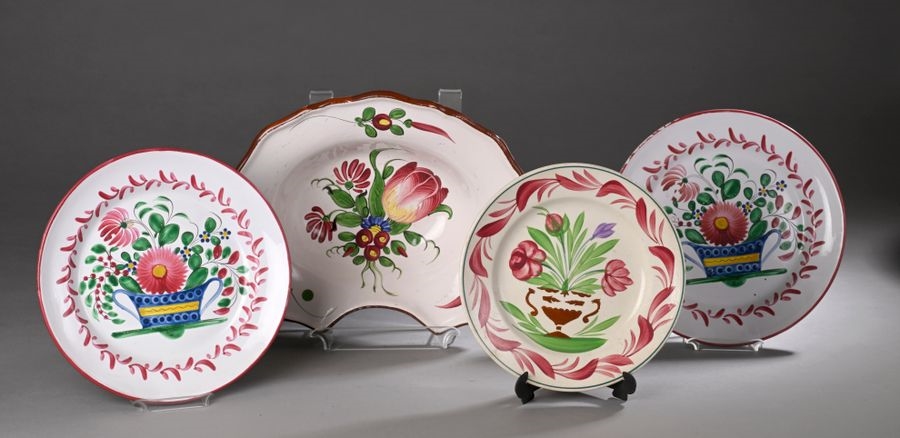 Sarreguemines | Epense wood known as Islettes Two plates with ...