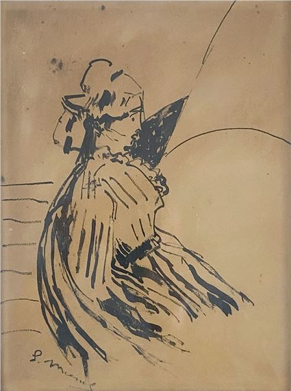 Édouard Manet | Edouard Manet Ink Drawing for Boating | MutualArt