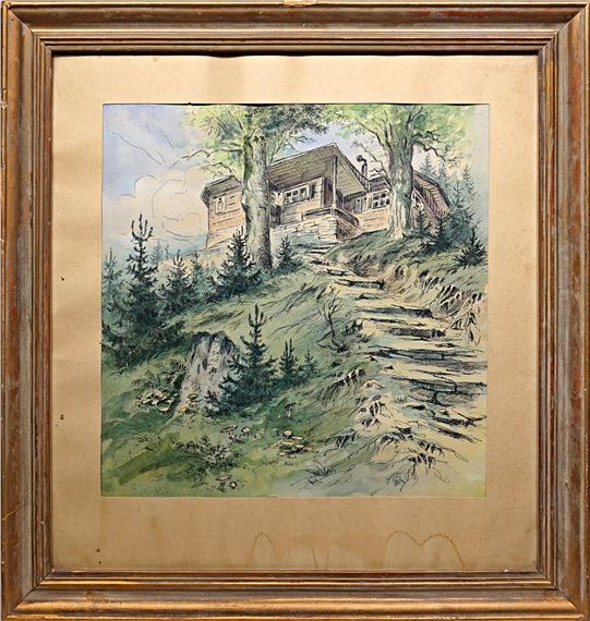 European School, 19th Century | Chata ve stráni | MutualArt