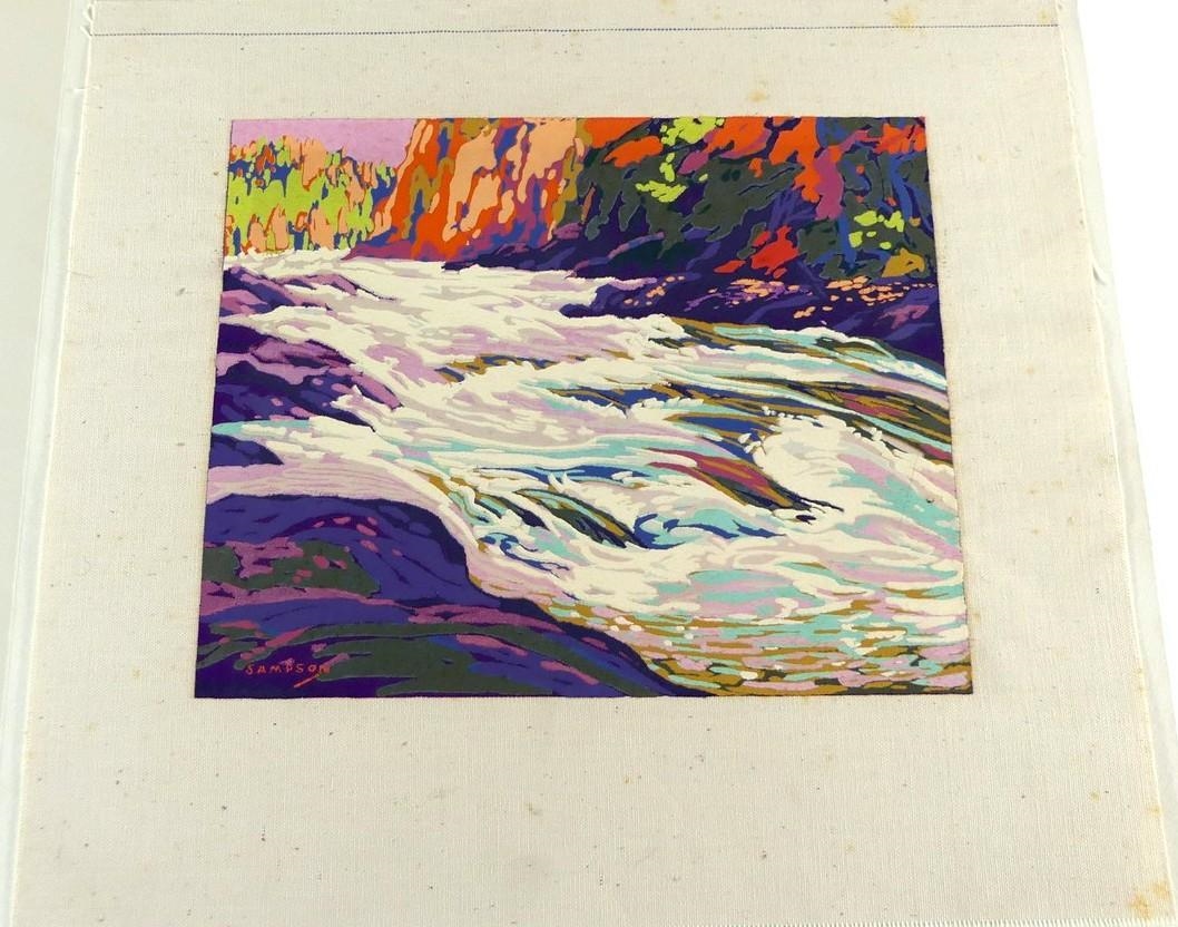 Joseph Sampson | A rare silkscreen print on linen by Joseph Ernest ...