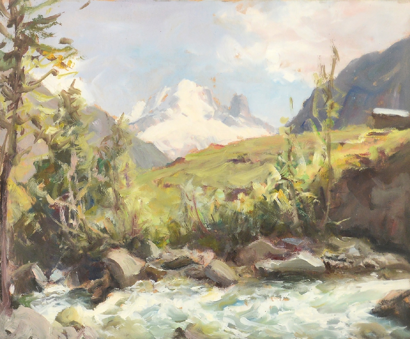 Angelo Abrate | Mountain foreshortening ; The stream | MutualArt