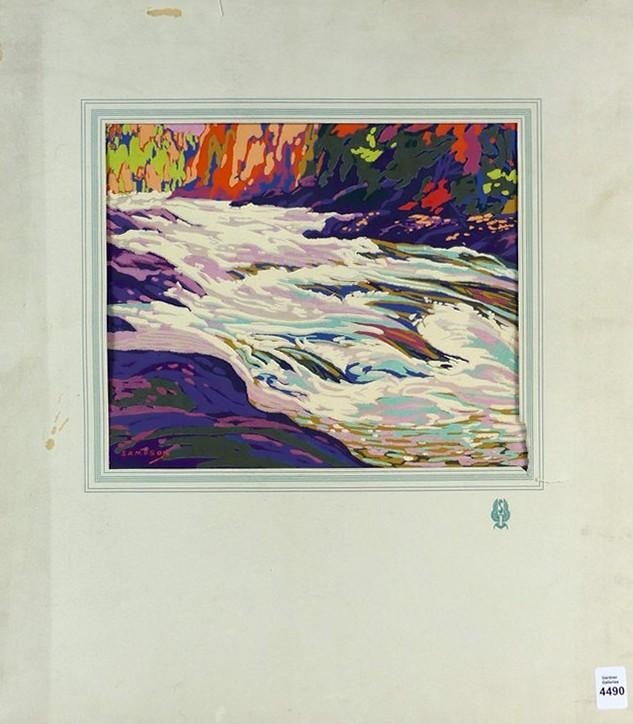 Joseph Sampson | A rare silkscreen print on linen by Joseph Ernest ...