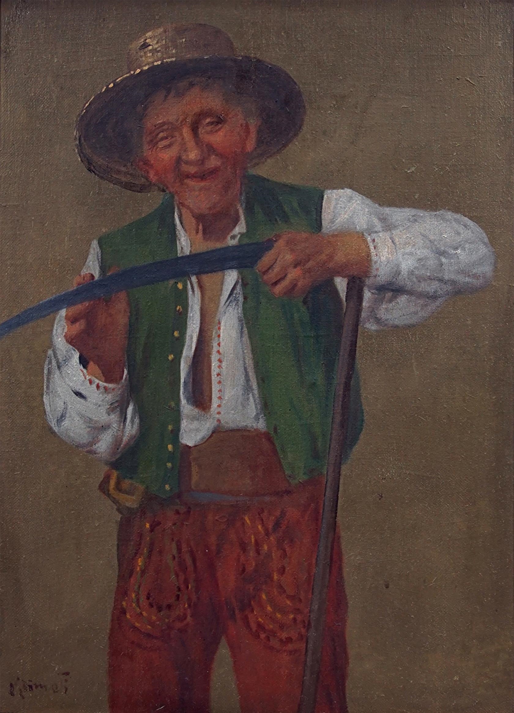 Frantisek Klimes | Sedlák s kosou | MutualArt