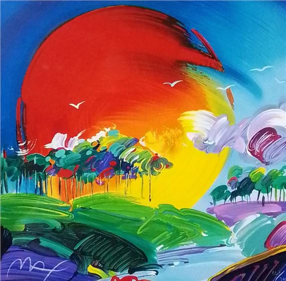 Peter Max | Peter Max Without Borders Serigraph | MutualArt