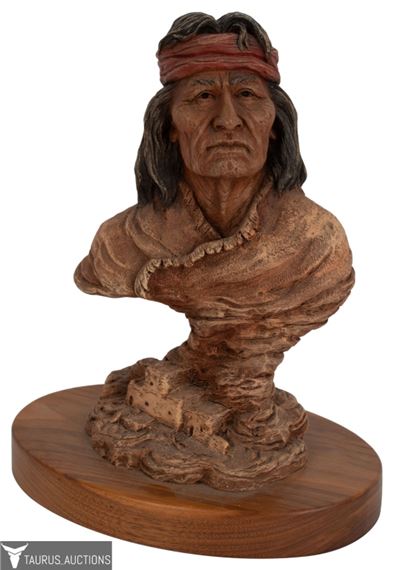 Neil Rose | Neil Rose 'Peaceful One' Native American Sculpture (Circa ...