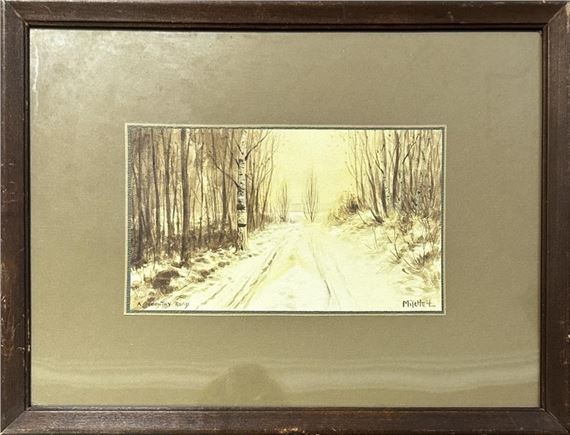 Willard Morse Mitchell | WILLARD M MITCHELL A COUNTRY RD WATERCOLOUR ...