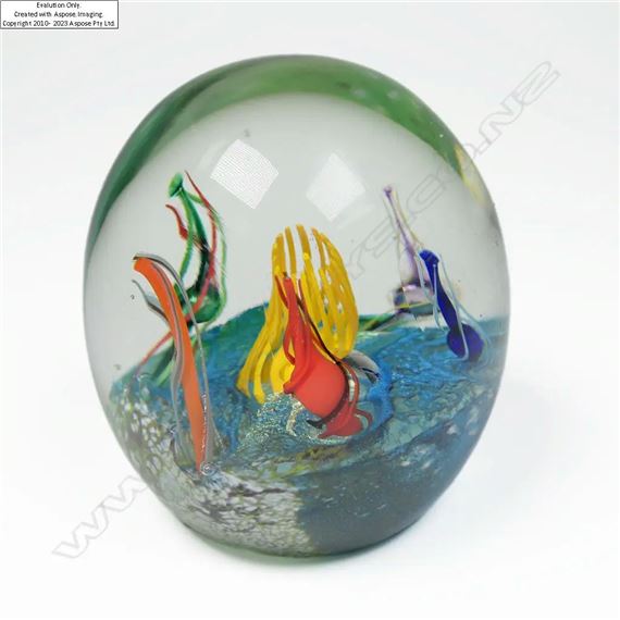 Peter Viesnek | Peter Viesnek dichroic glass paper weight | MutualArt
