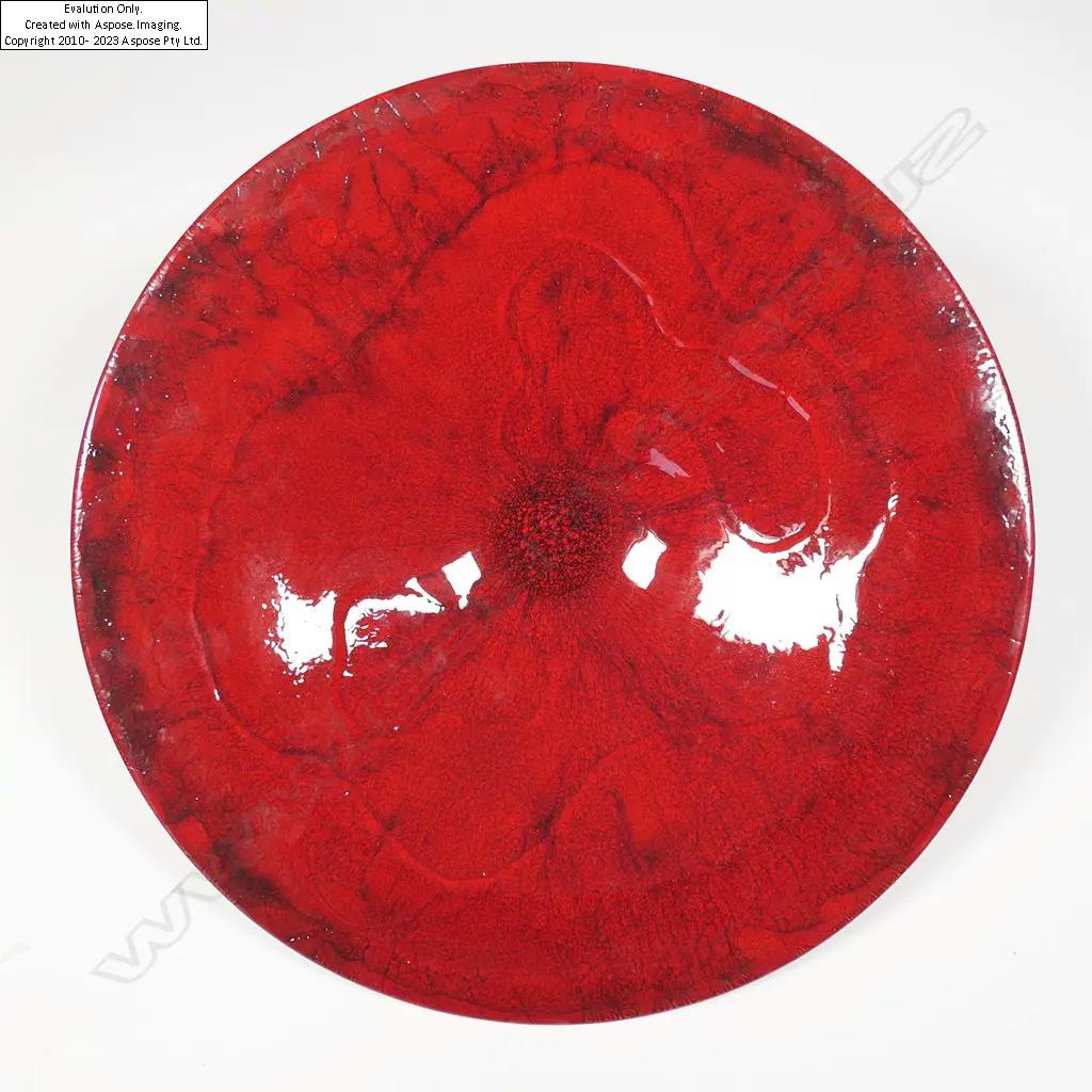 Sang Sool Shim | Keum Sun Lee/Sang Sool Shim deep red shallow footed ...