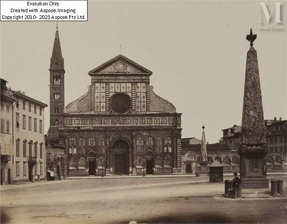 Fratelli Alinari | Façade de l'Eglise Maria Novella (Circa 1850 ...