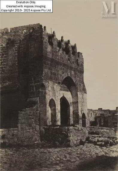 Auguste Salzmann | Jérusalem - Porte de la Citadelle (1854) | MutualArt