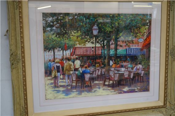 Anthony Orme | Large Anthony Orme cafe scene painting | MutualArt