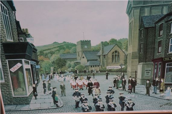 Tom Dodson | Tom Dodson signed print 'Marching band scene | MutualArt