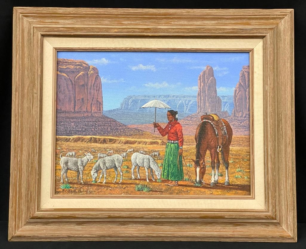 Robert Becenti | Original Oil On Canvas (1980s) | MutualArt