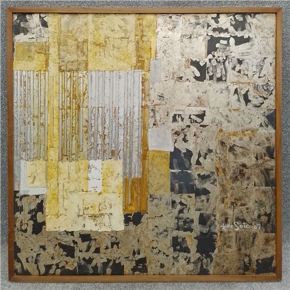 Hugo de Soto | Hugo de Soto (b.1928), mixed media on board, abstract ...