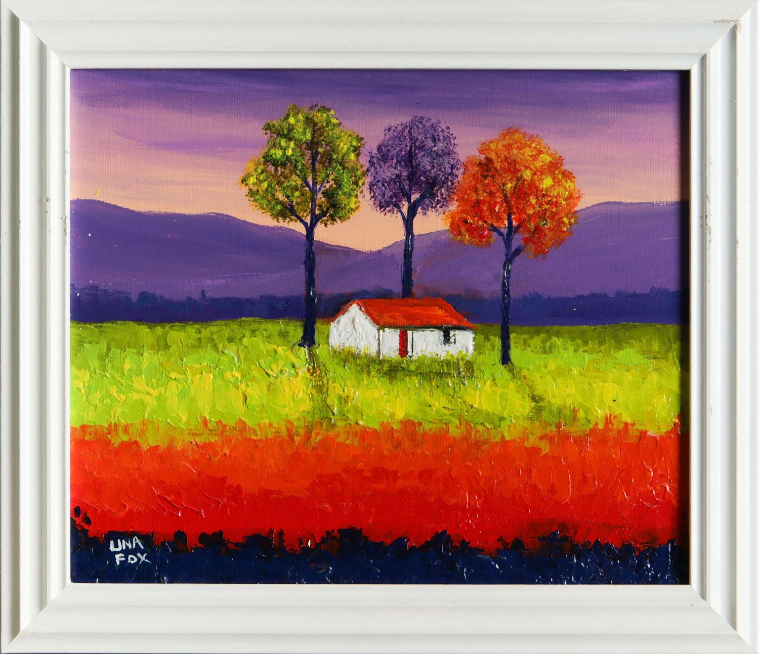 Una Fox | THREE TREES IN A FIELD | MutualArt