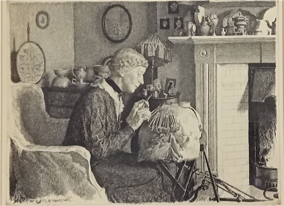 John Souter | A Lady Making Lace | MutualArt