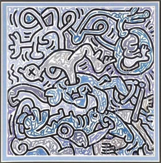 Keith Haring | KEITH HARING, 1978 COLOR PLATE LITHOGRAPH (1978) | MutualArt