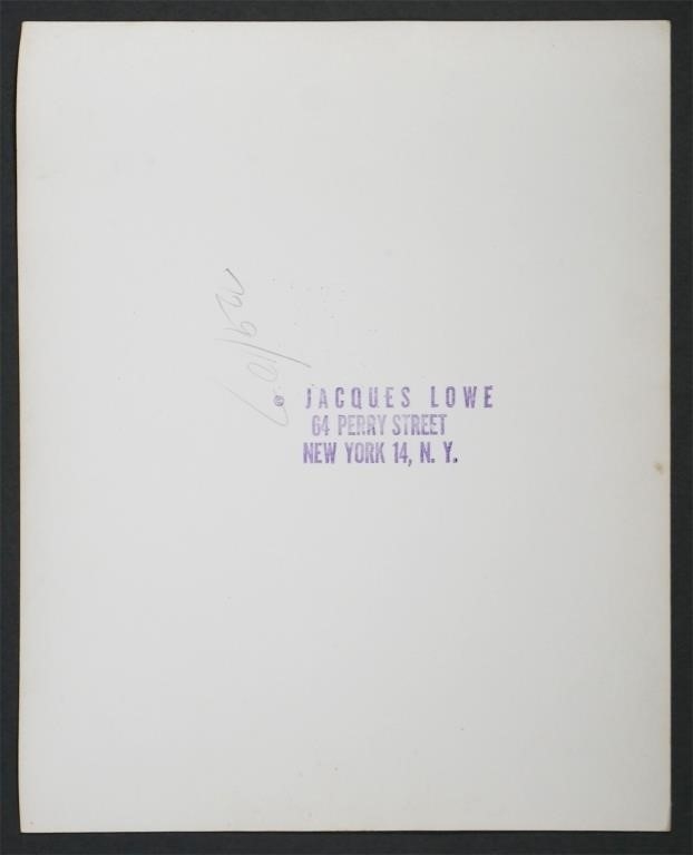 Jacques Lowe | Rare original Type I black and white 8x10 photograph of ...