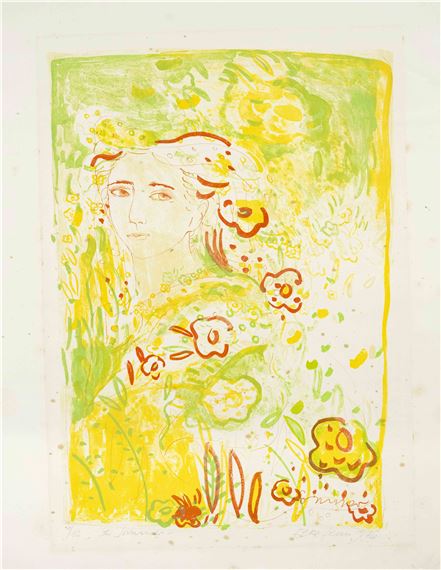 Elke Senn | drei große Farblithographien der 1970er Jahre (1970 ...