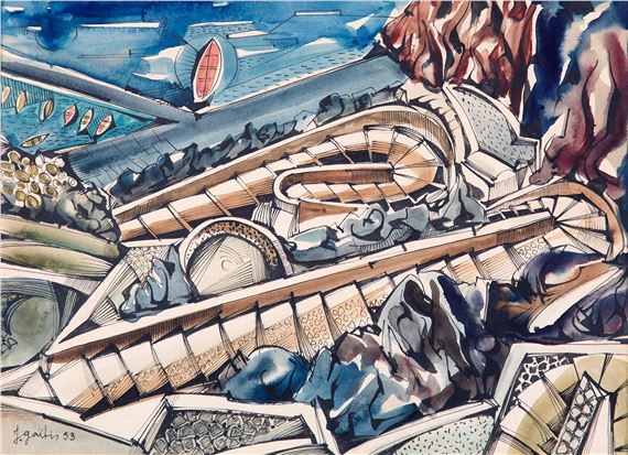 Yannis Gaïtis | Santorin (1953) | MutualArt