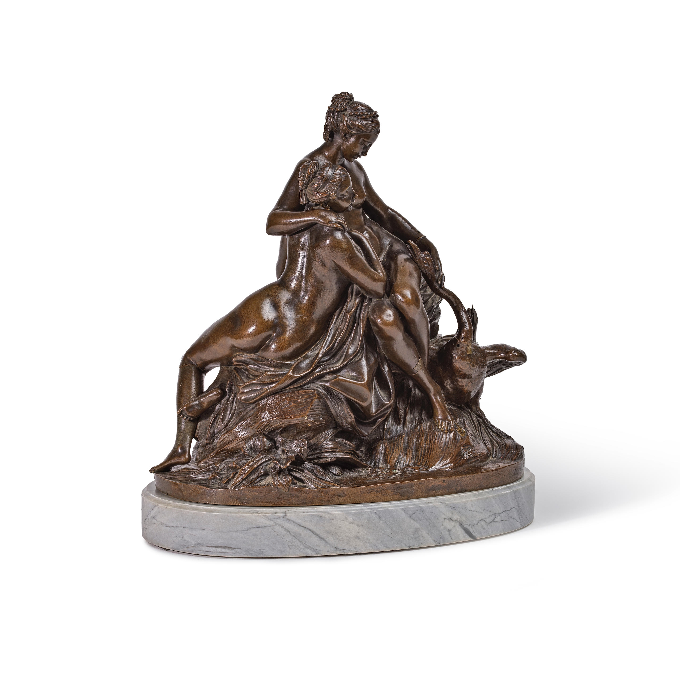 Étienne-Maurice Falconet | A group of Léda et Zeus en cygne (1840 ...