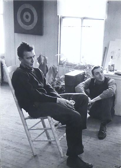 Bob Cato | Two Photographs of Jasper Johns (1956) | MutualArt