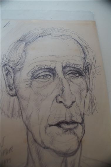 John Piper | John Piper self-portrait sketch 1983 (1983) | MutualArt