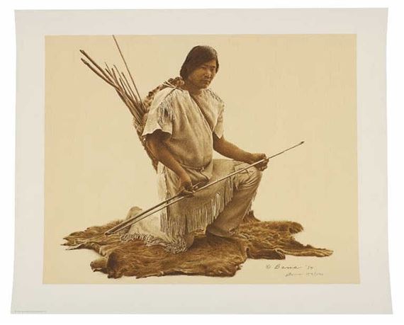 James Bama | Pre-Columbian Indian with Atlatl (1979) | MutualArt