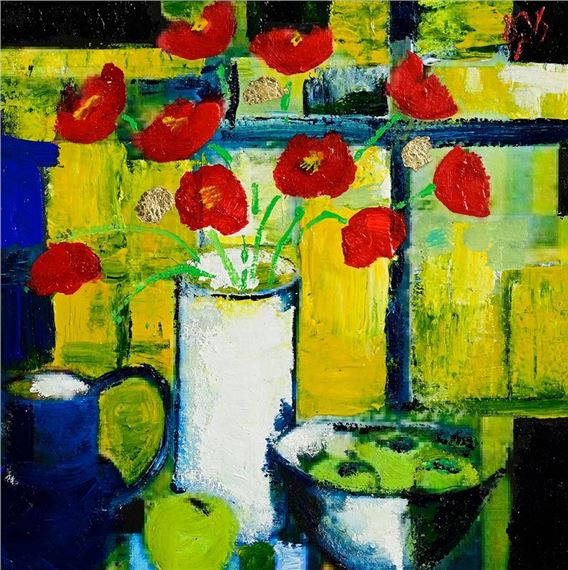 David Gordon Hughes | Still Life with Poppies | MutualArt