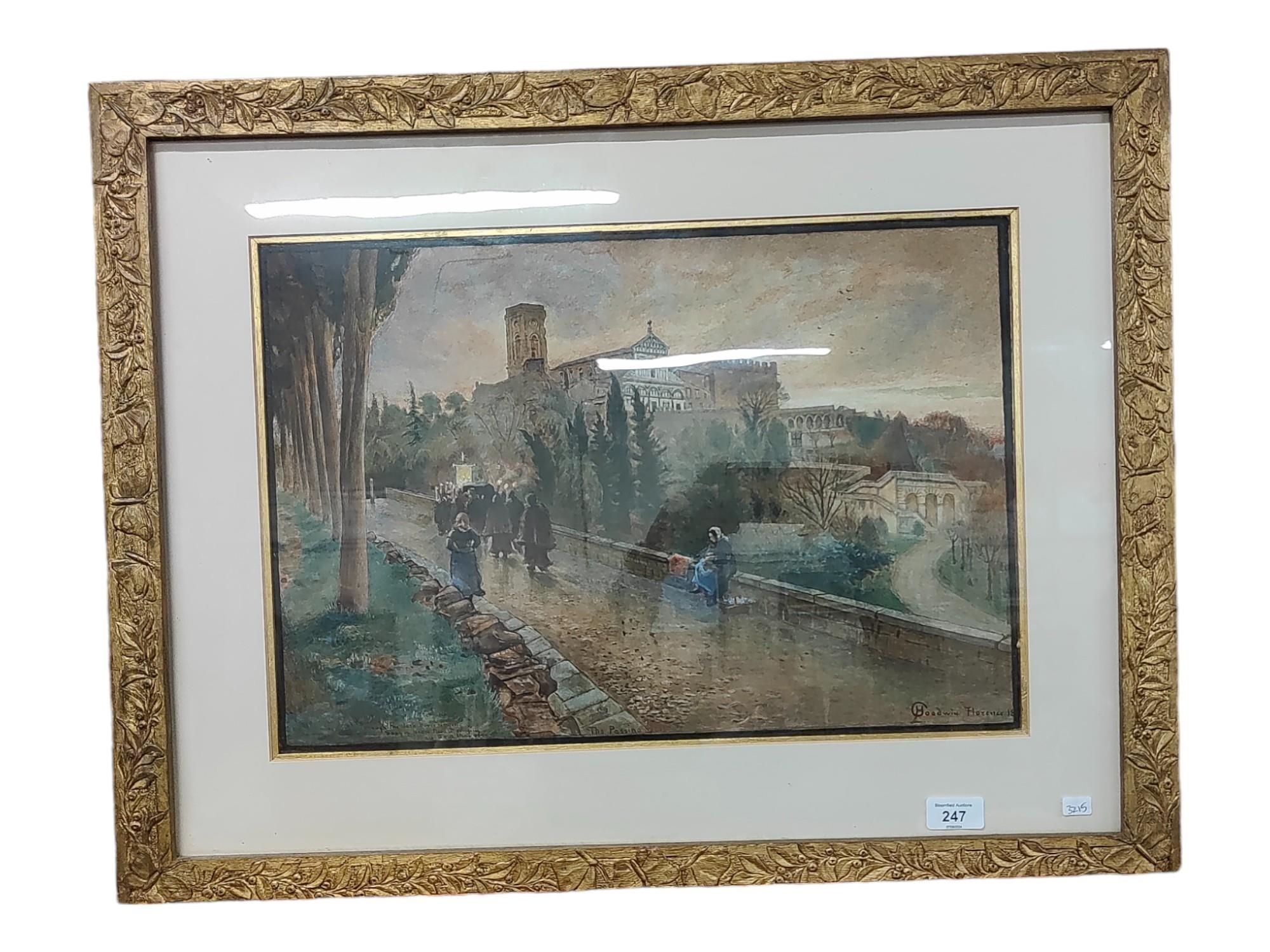 Harry Goodwin | HARRY GOODWIN - WATERCOLOUR - THE PASSING BELL 49CM X ...