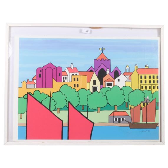 Stan Rosenthal | city scene from river boat | MutualArt