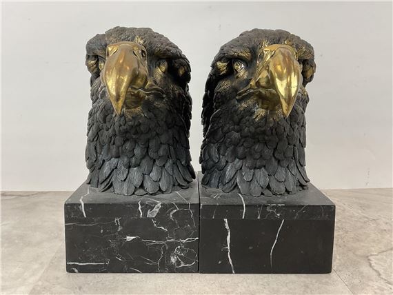 Jean Masier | Bronze eagle busts (2) | MutualArt