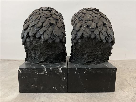Jean Masier | Bronze eagle busts (2) | MutualArt