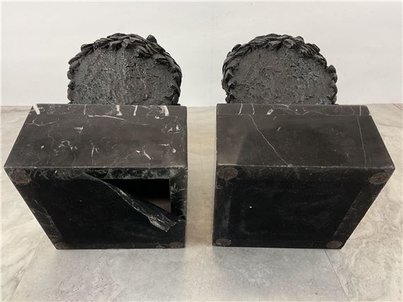 Jean Masier | Bronze eagle busts (2) | MutualArt