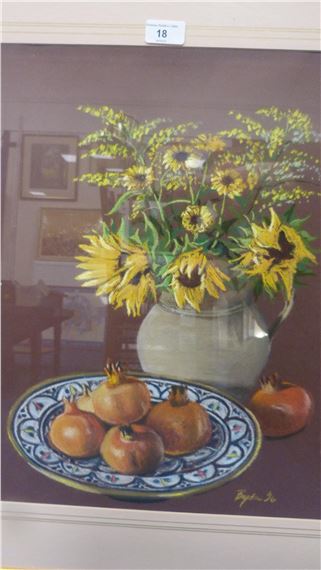 Hugh Bryden | Sunflowers and Pomegranates | MutualArt