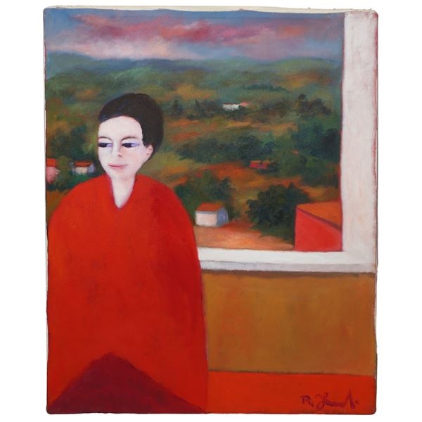 Raffaele Frumenti | Figure of a woman and landscape | MutualArt