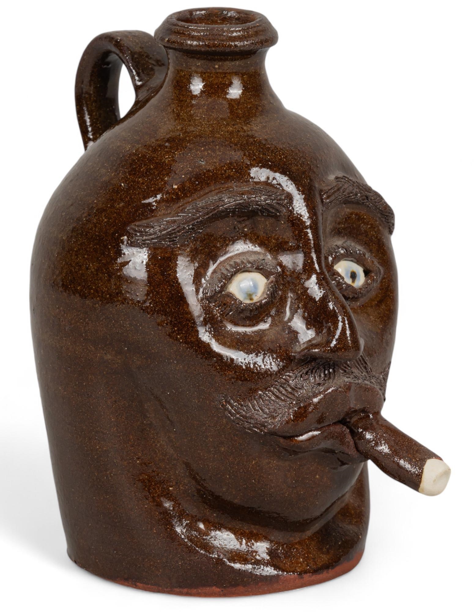 Mike Craven | Face Jug with Cigar (2010) | MutualArt