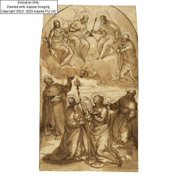 Alessandro Maganza | THE HOLY TRINITY AND SAINTS (2024) | MutualArt