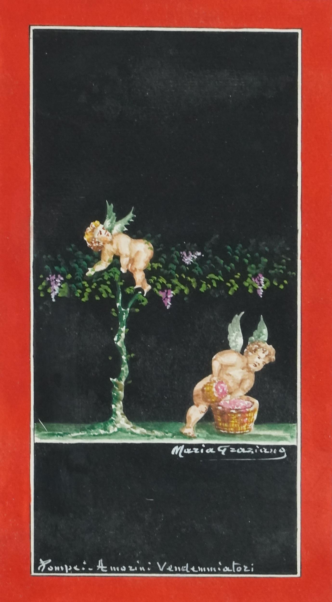 Maria Graziano | Cherubs picking grapes (20th Century) | MutualArt