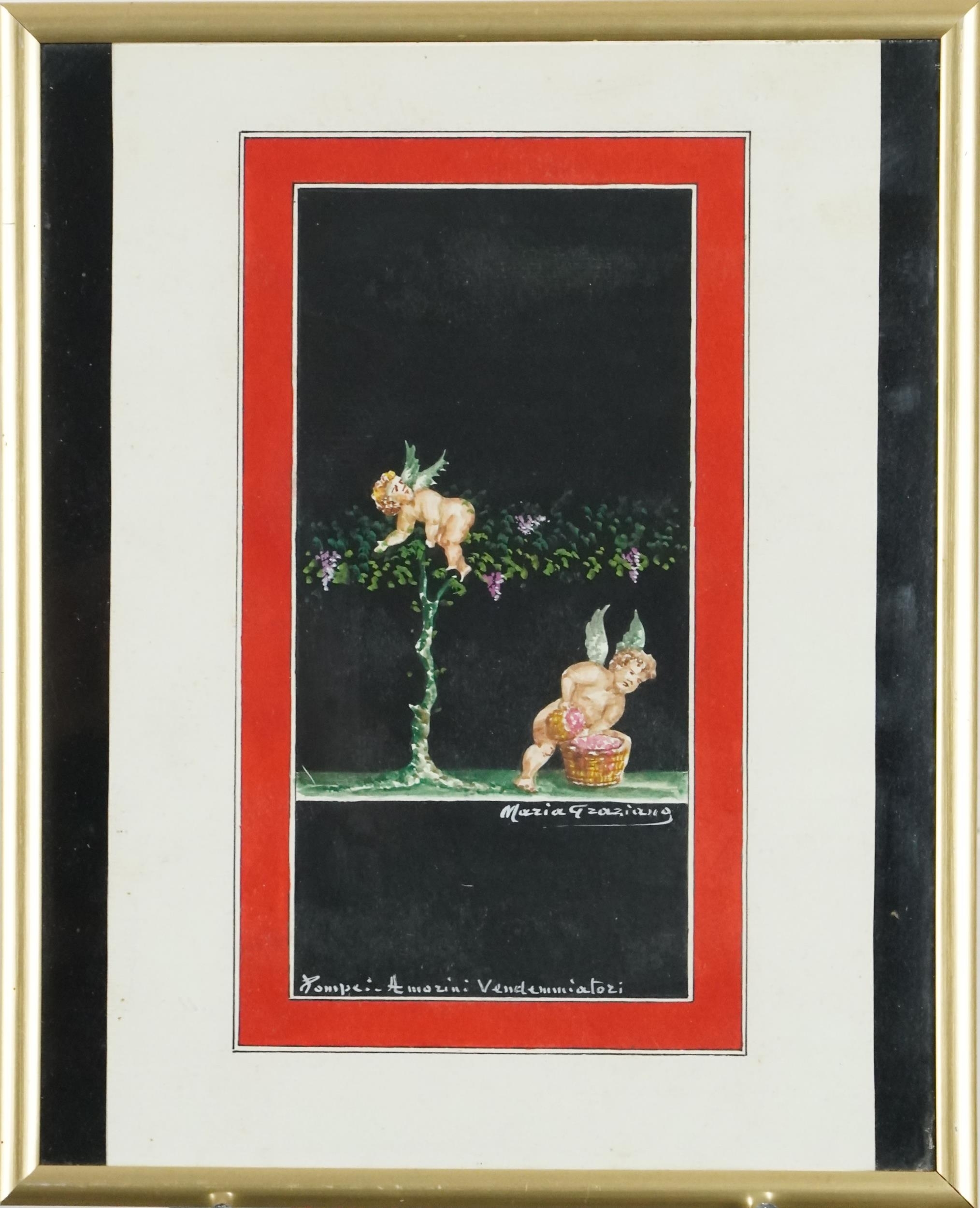 Maria Graziano | Cherubs picking grapes (20th Century) | MutualArt