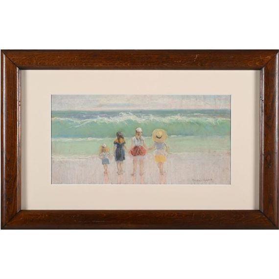 Richard Ranft | RANFT Richard (1862-1931). Children watching the waves ...