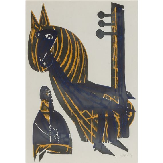 HAP Grieshaber | Die Muse (1980) | MutualArt