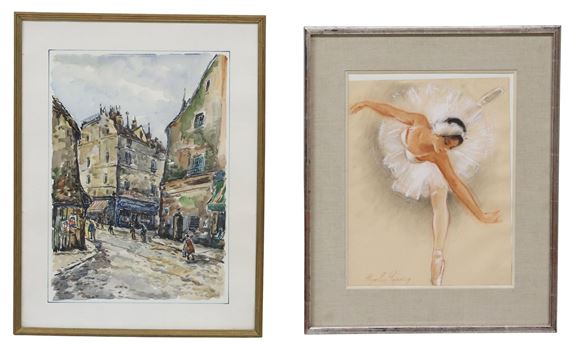 Charley Garry | 2) CHARLEY GARRY (1891-1973) PASTEL BALLERINA & PARIS ...