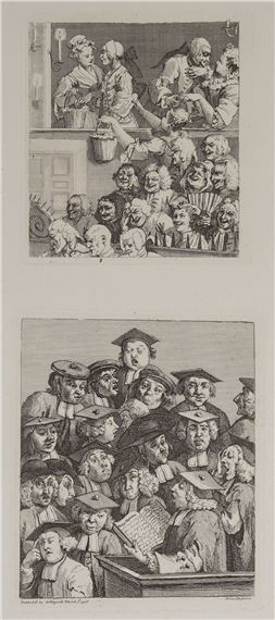 William Hogarth | The Laughing Audience / Scholars at a Lecture ...