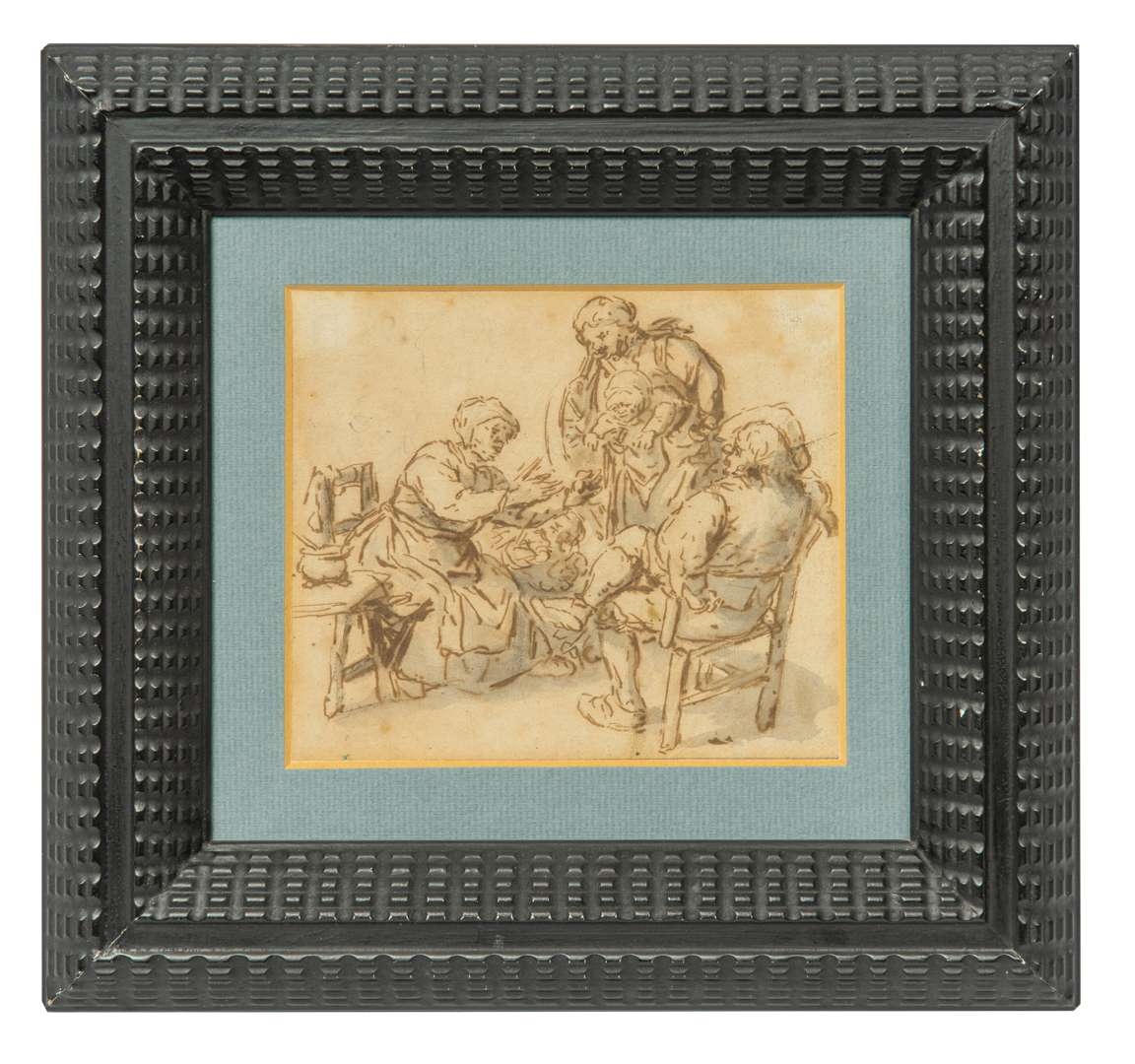 Jan de Groot the elder | Domestic scene with three figures and a child ...