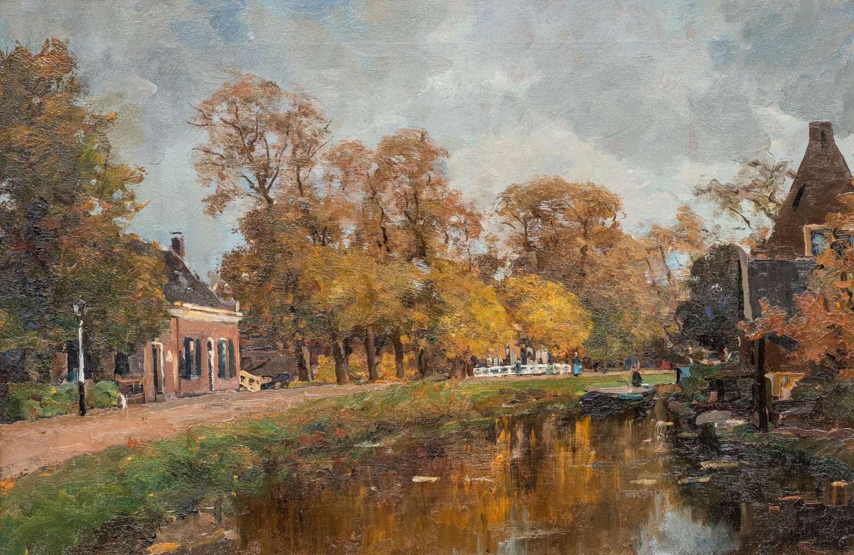 Jan Hillebrand Wijsmuller | Herfstlandschap te Baambrugge | MutualArt