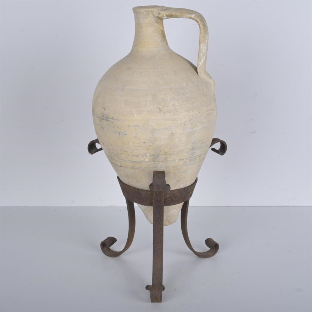 Ron Walker | A COMPOSITE JUG ON WROUGHT IRON STAND (66H X 35DIA CM ...