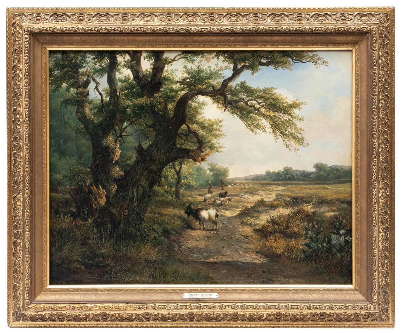 Alexander Hieronymus Bakhuyzen | Herder met zijn schapenkudde op de ...